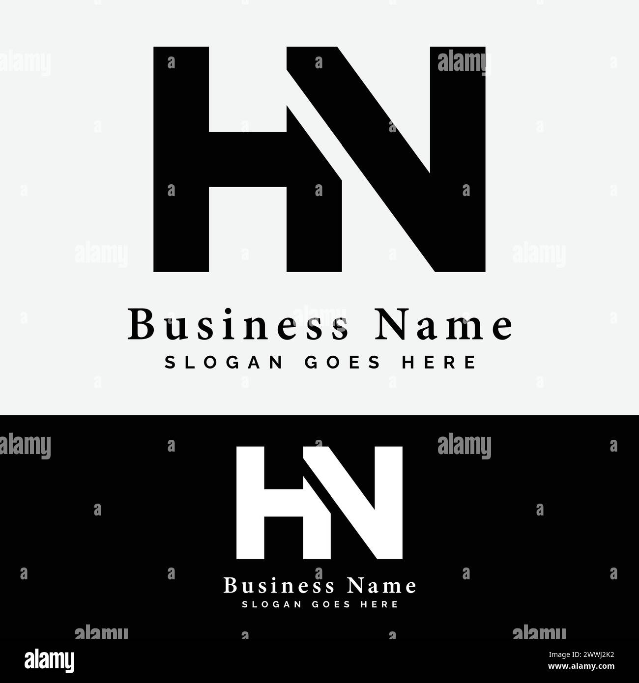 Hn buchstaben logo Stock-Vektorgrafiken kaufen - Alamy