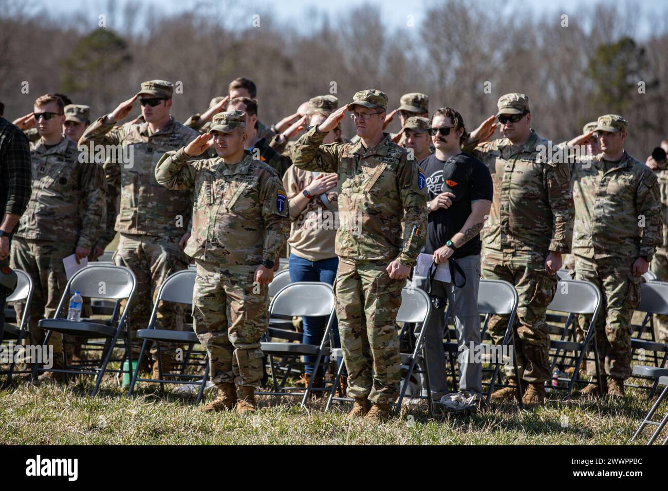 Eine Gruppe von U.S. Army Rangers, die dem 5. Ranger Training Battalion ...
