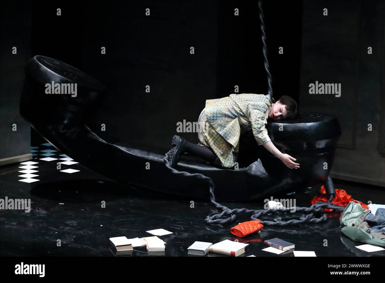 Maeve Metelka während der Fotoprobe für das Stück Malina im Berliner Ensemble, Neues Haus, 25 ...