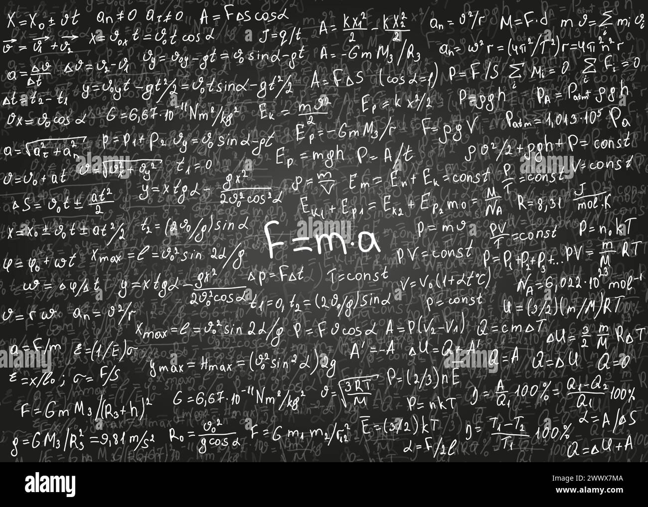 Handschriftliche formeln Stock-Vektorgrafiken kaufen - Alamy