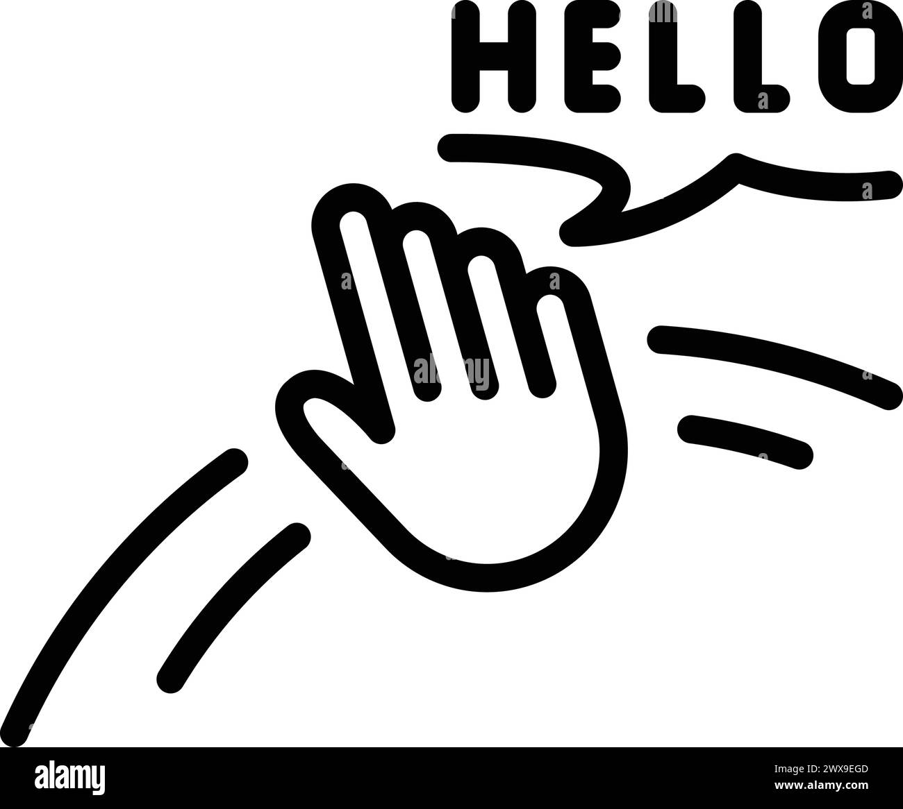 Hallo logo Schwarzweiß-Stockfotos und -bilder - Alamy