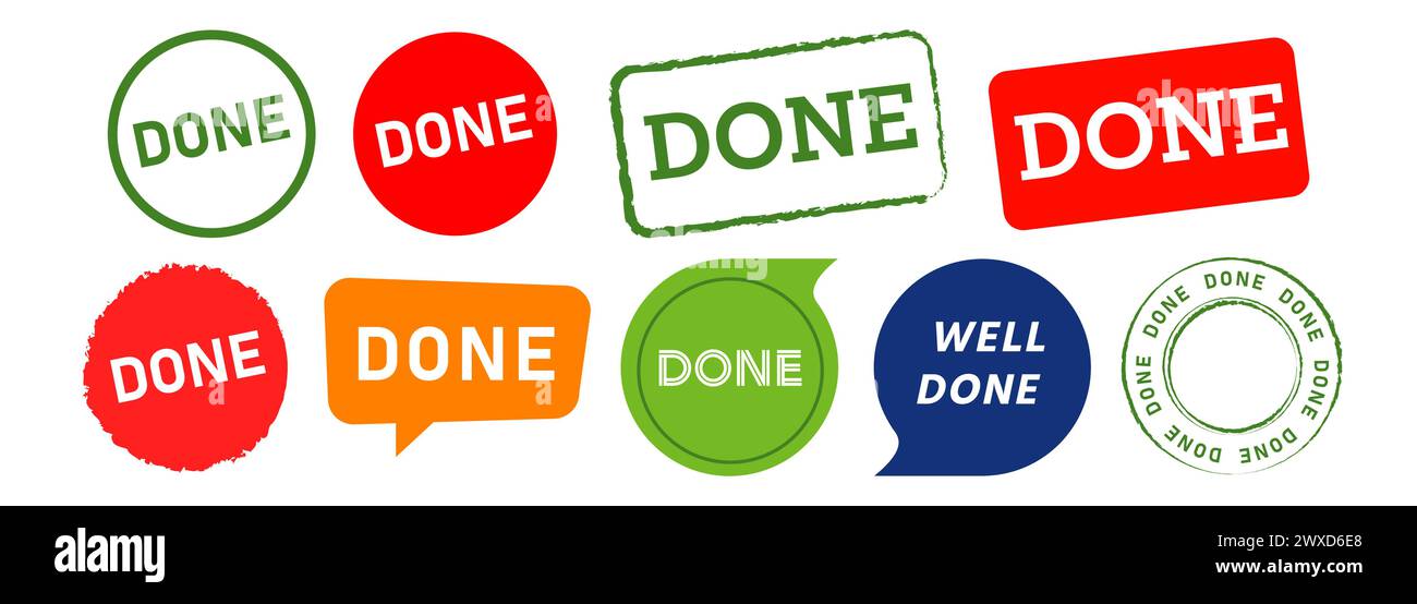 Fertig symbol -Fotos und -Bildmaterial in hoher Auflösung – Alamy