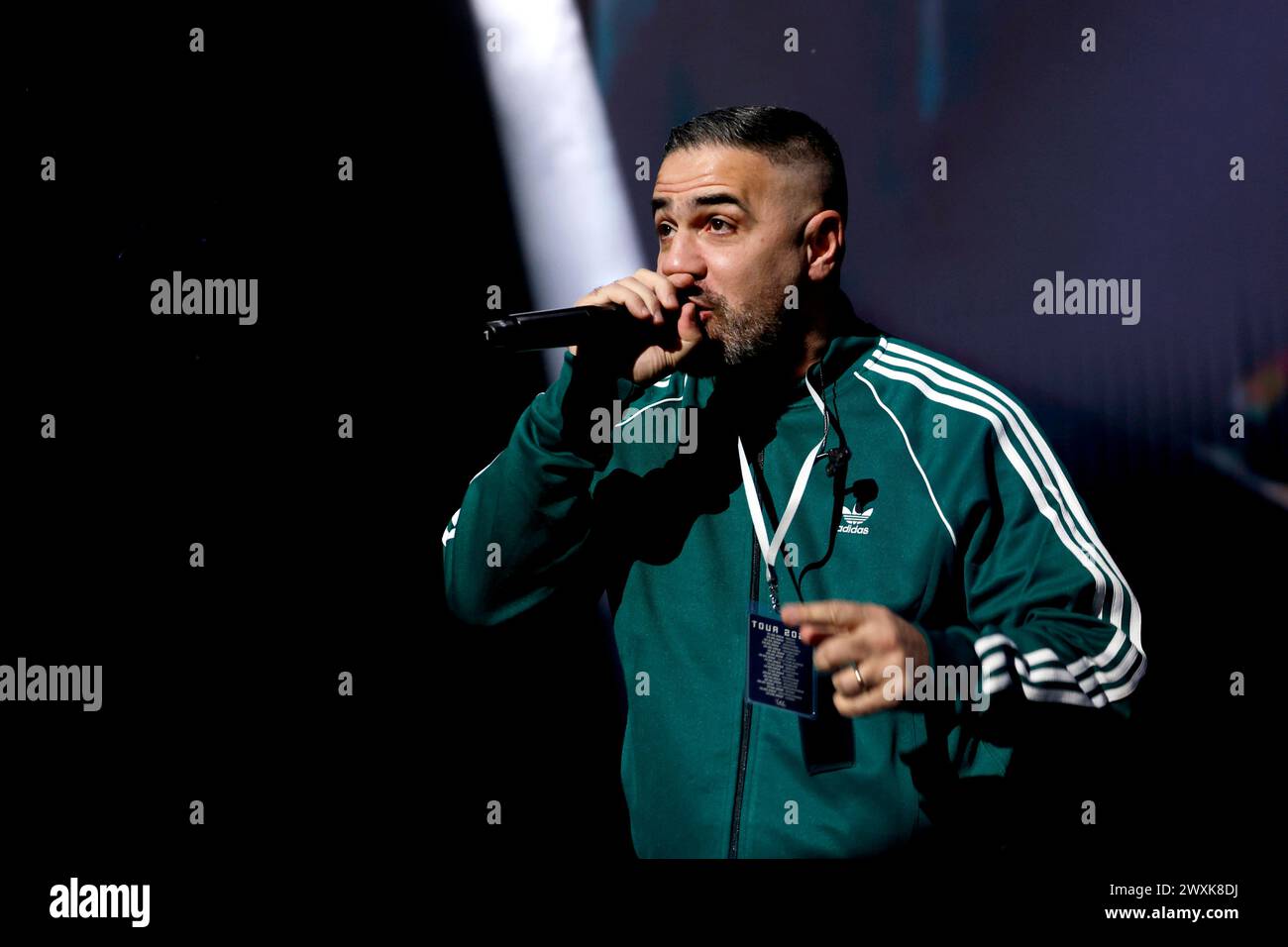 Rapper Bushido bei seinem Auftritt im Rahmen der Tour König für immer ...