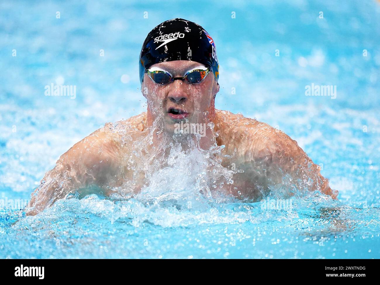 Gregory Butler in Aktion während des 100-m-Brustschlags der Männer am ...