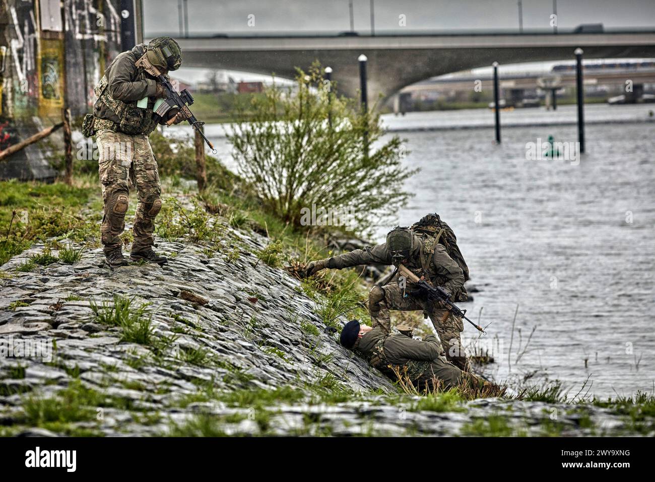 Nijmegen, Niederlande. April 2024. Mitglieder der 11 Air Assault ...