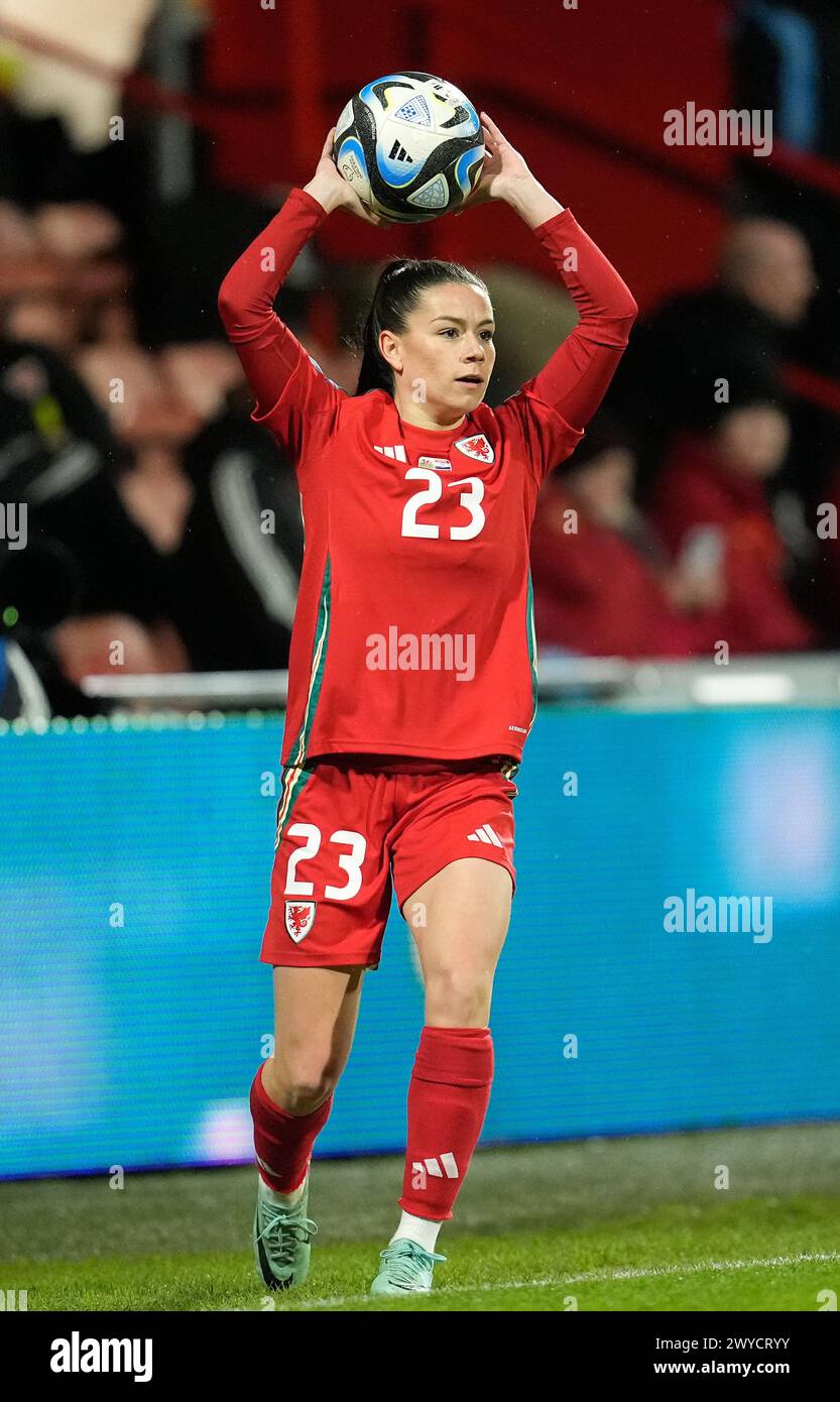 Wales' Ffion Morgan während der Qualifikationsrunde der UEFA Women's ...