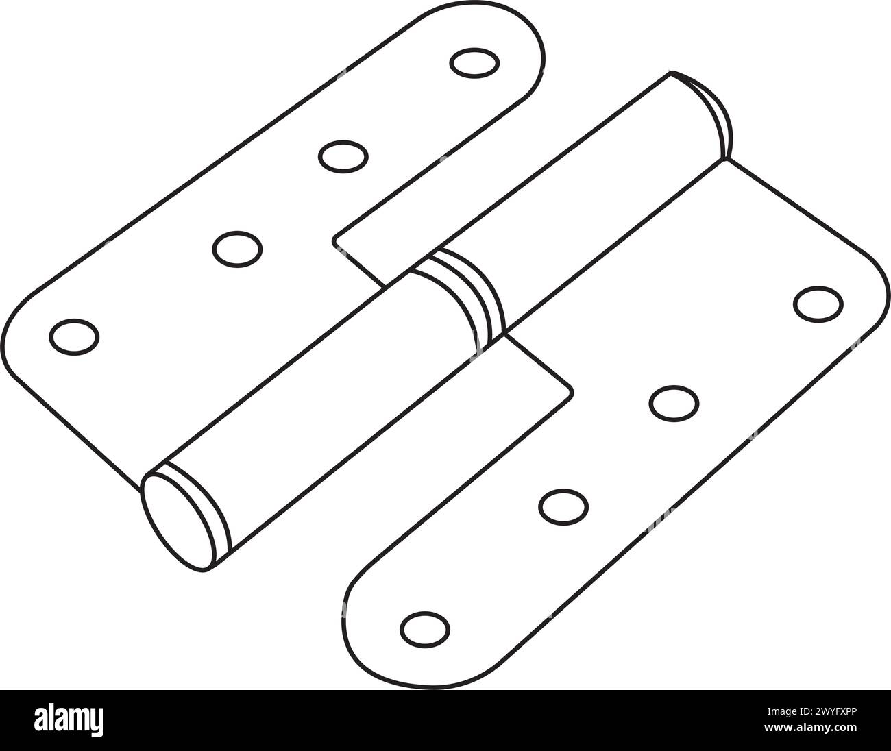 Scharnier detail Stock-Vektorgrafiken kaufen - Alamy