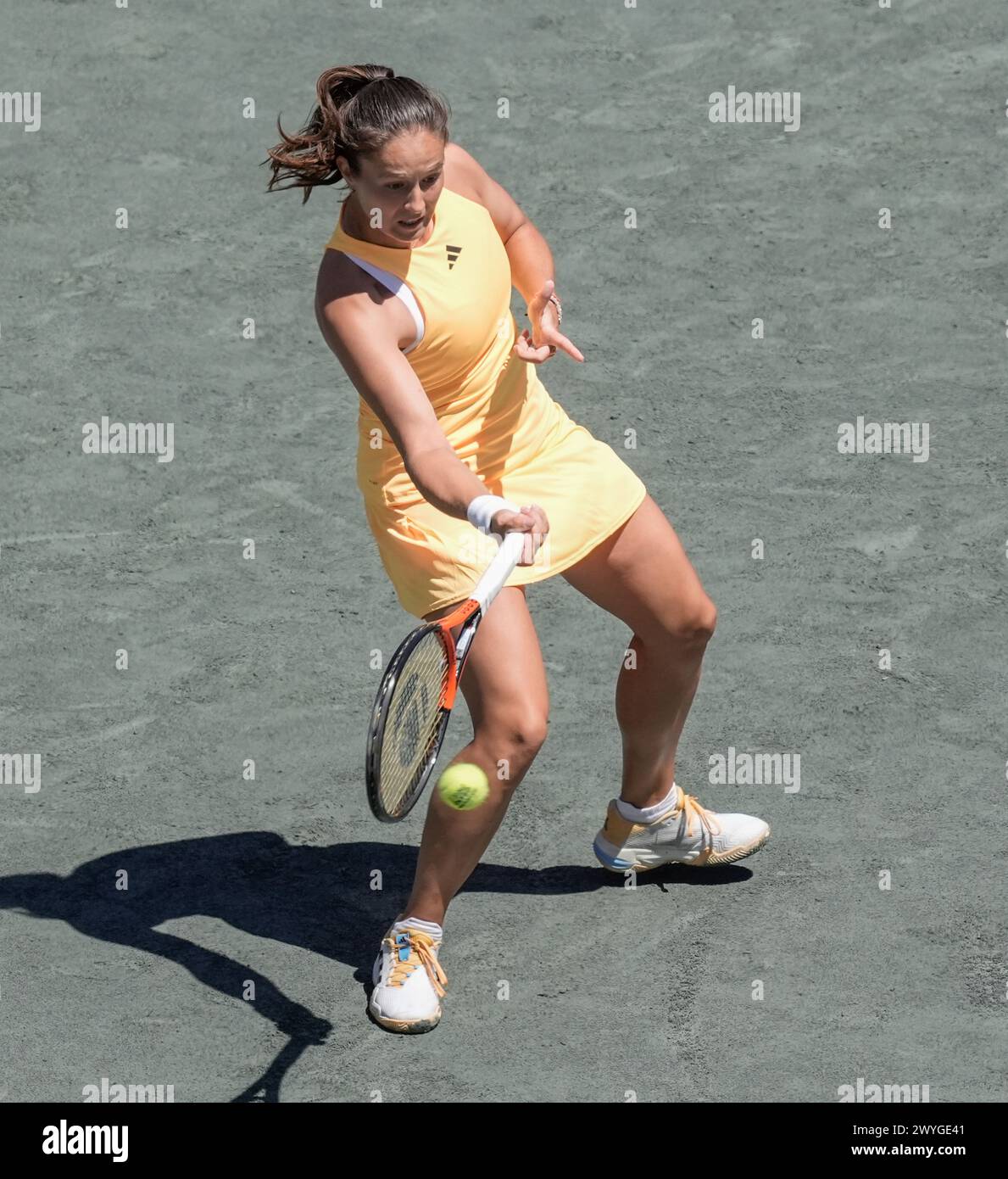 6. April 2024: Daria Kasatkina (RUS) besiegte Jessica Pegula (USA) bei ...