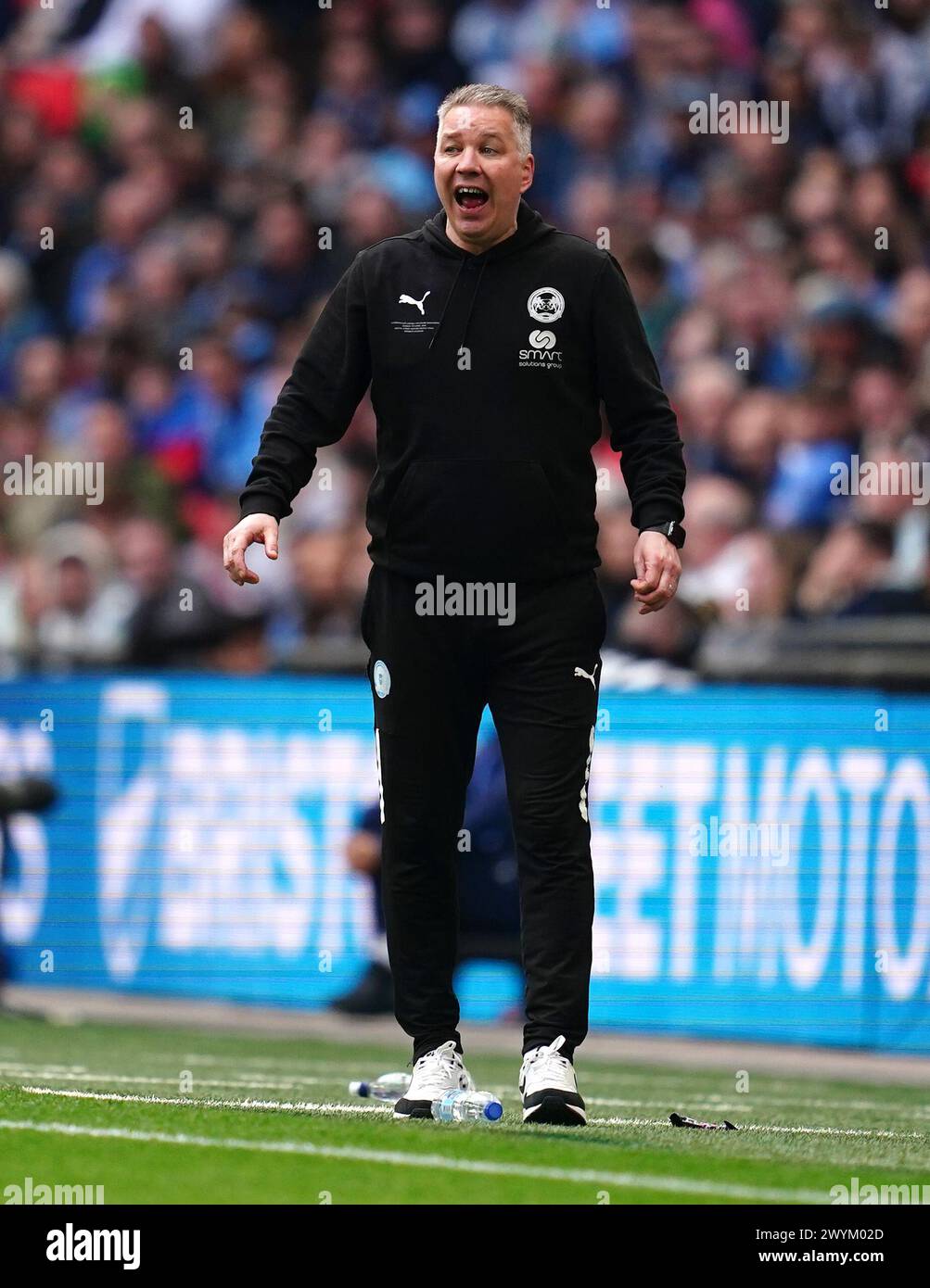 Darren Ferguson, Manager von Peterborough United, beim Finale der ...