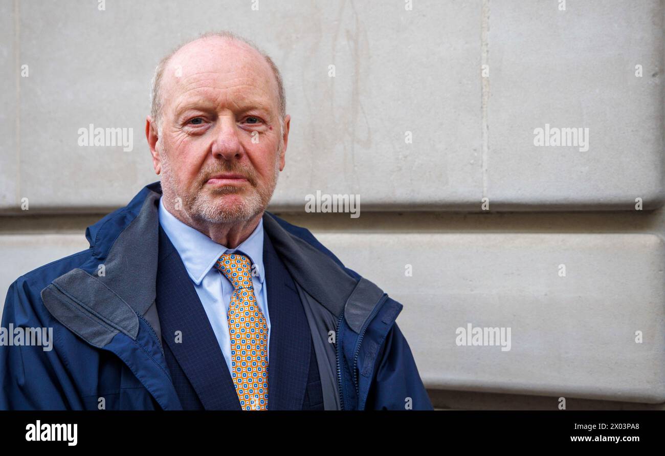 London, Großbritannien. April 2024. Der ehemalige Postmeister Alan ...