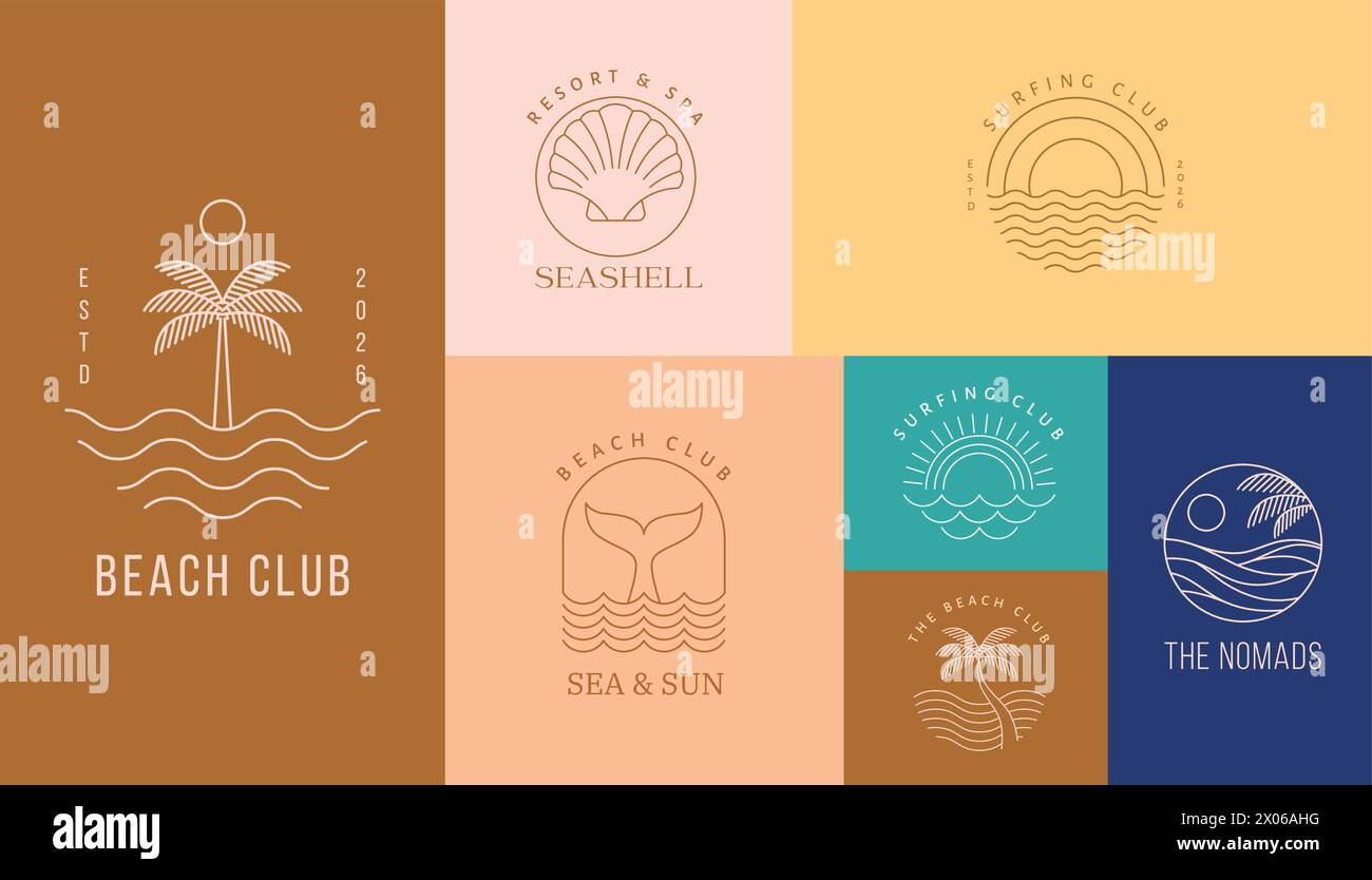Strandlinie symbole Stock-Vektorgrafiken kaufen - Alamy