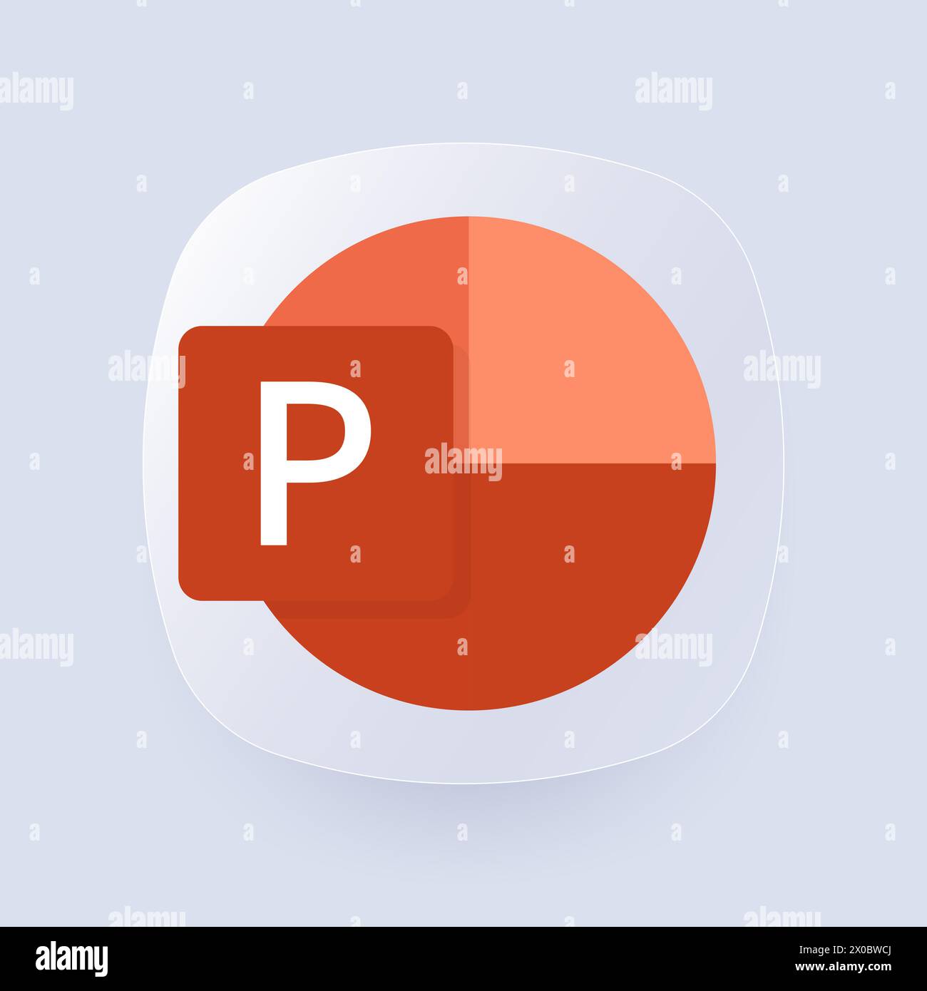 Microsoft PowerPoint-Logo. Software zur Vorbereitung und Anzeige von ...