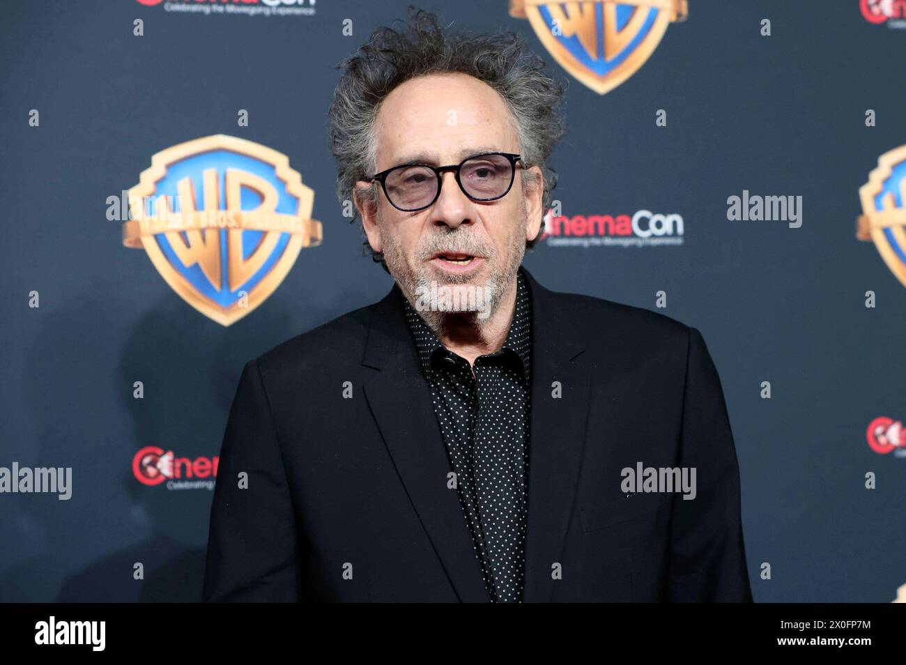 Tim Burton bei der Warner Bros. Präsentation auf der CinemaCon 2024 im ...