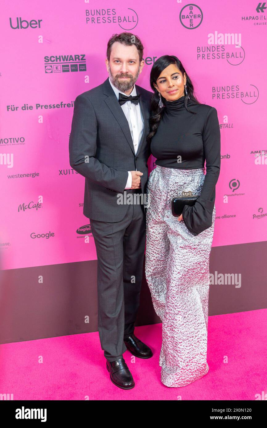 Berlin Bundespresseball 2024, Berlin, 12.04.2024 Christian Ulmen und ...