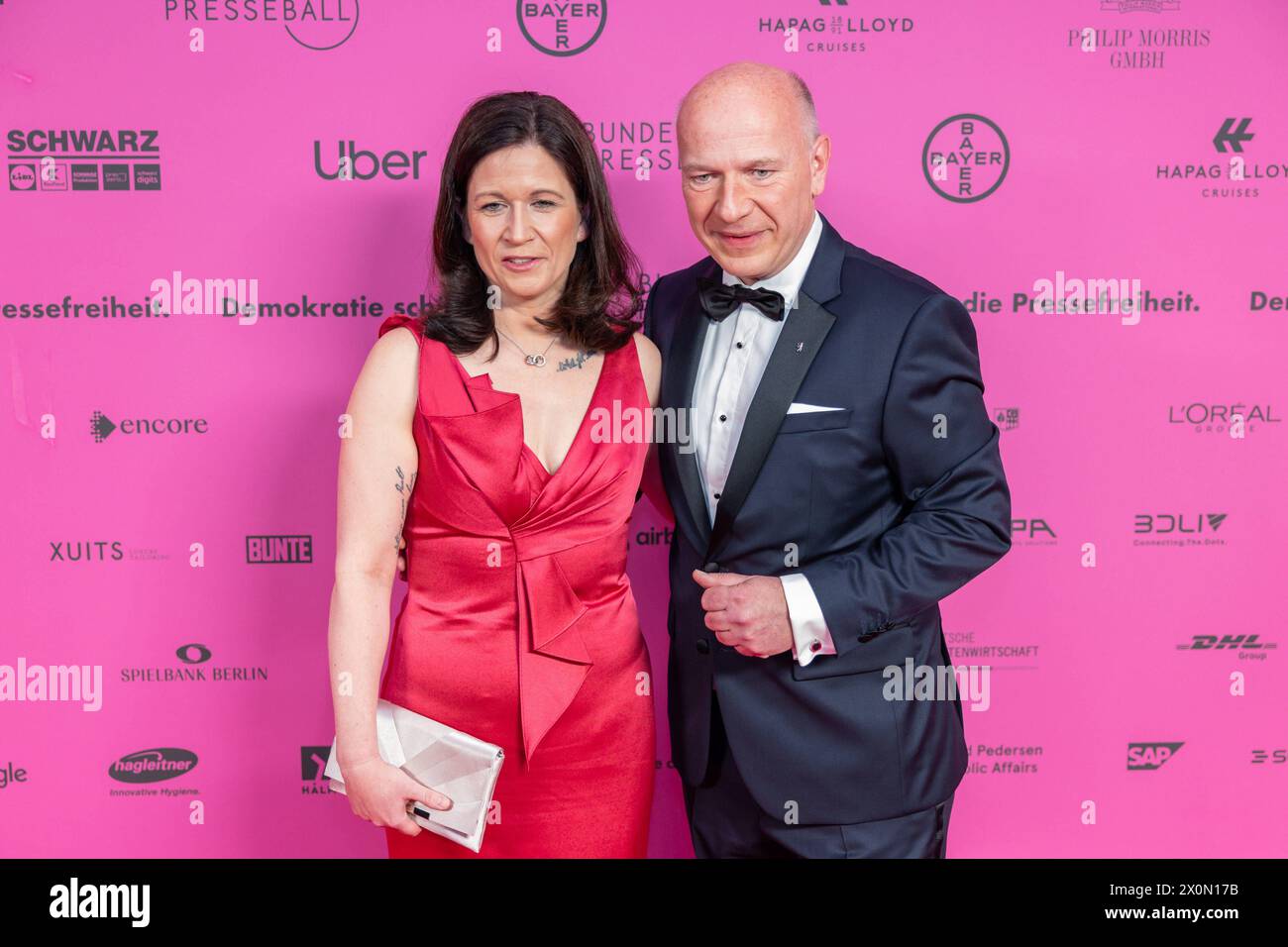 Berlin Bundespresseball 2024, Berlin, 12.04.2024 Kai Wegner und seine ...