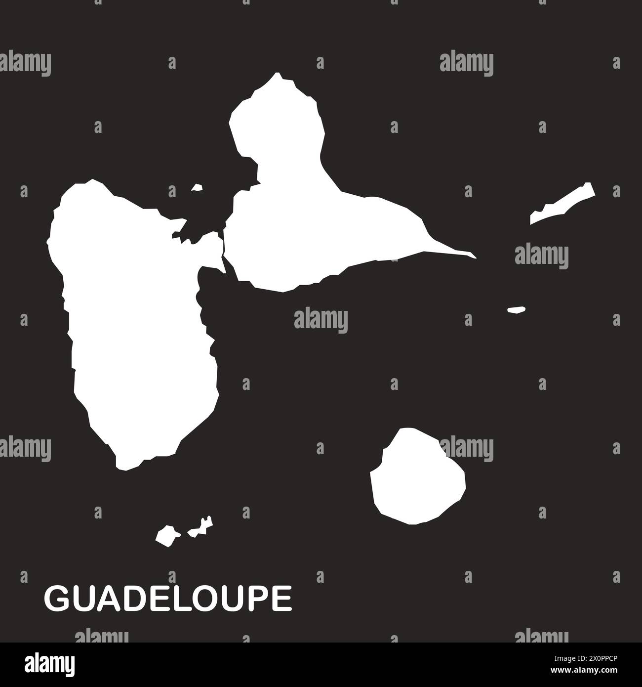 Carte de la guadeloupe Stock-Vektorgrafiken kaufen - Alamy