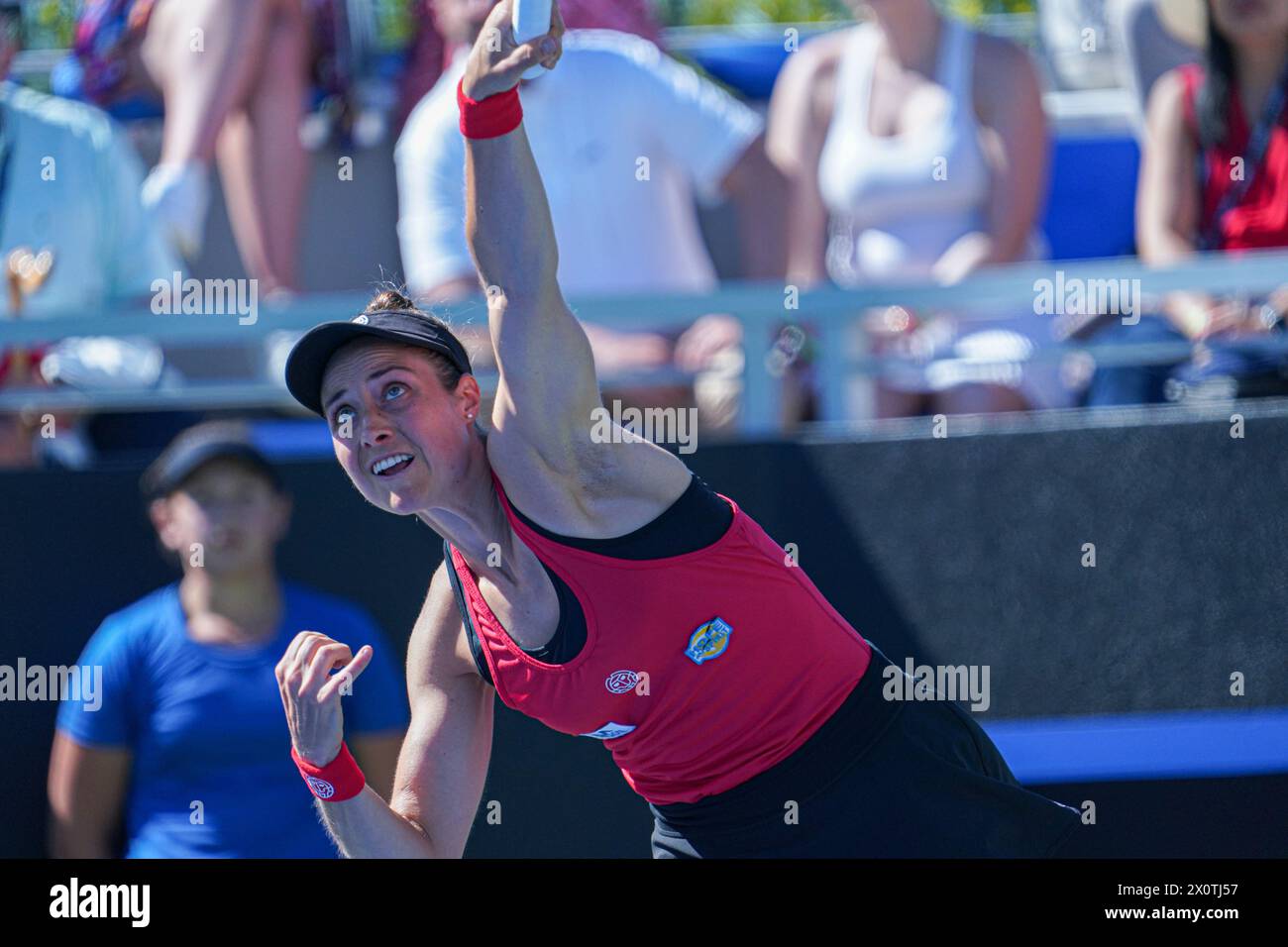 Orlando, Florida, 13. April 2024, belgische Spielerin Marie Benoit ...