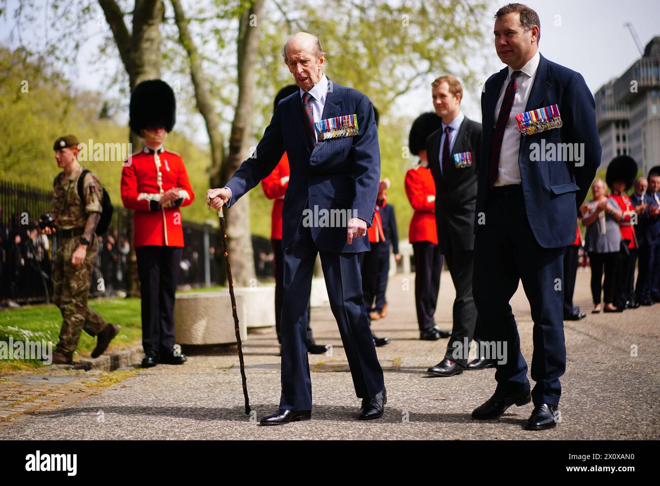 Der Duke of Kent, der nach 50 Jahren als Colonel of the Scots Guards ...