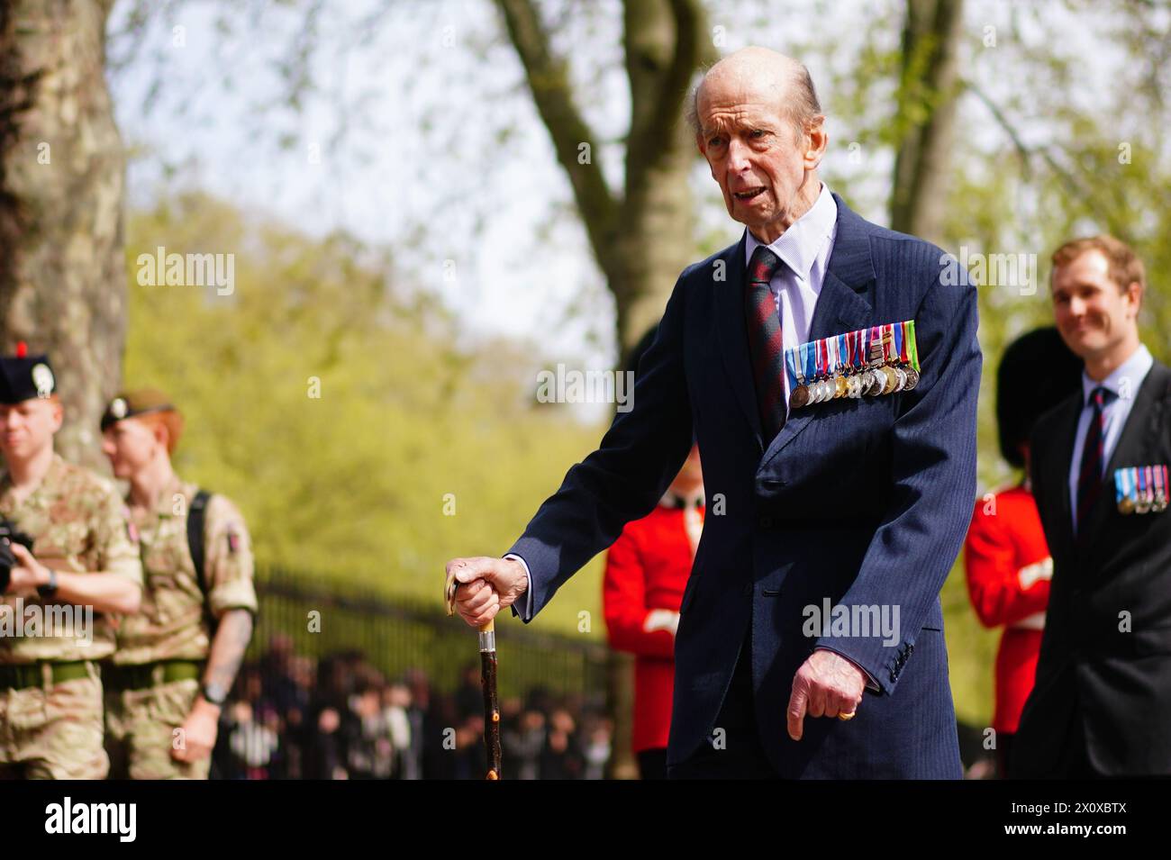 Der Duke of Kent, der nach 50 Jahren als Colonel of the Scots Guards ...