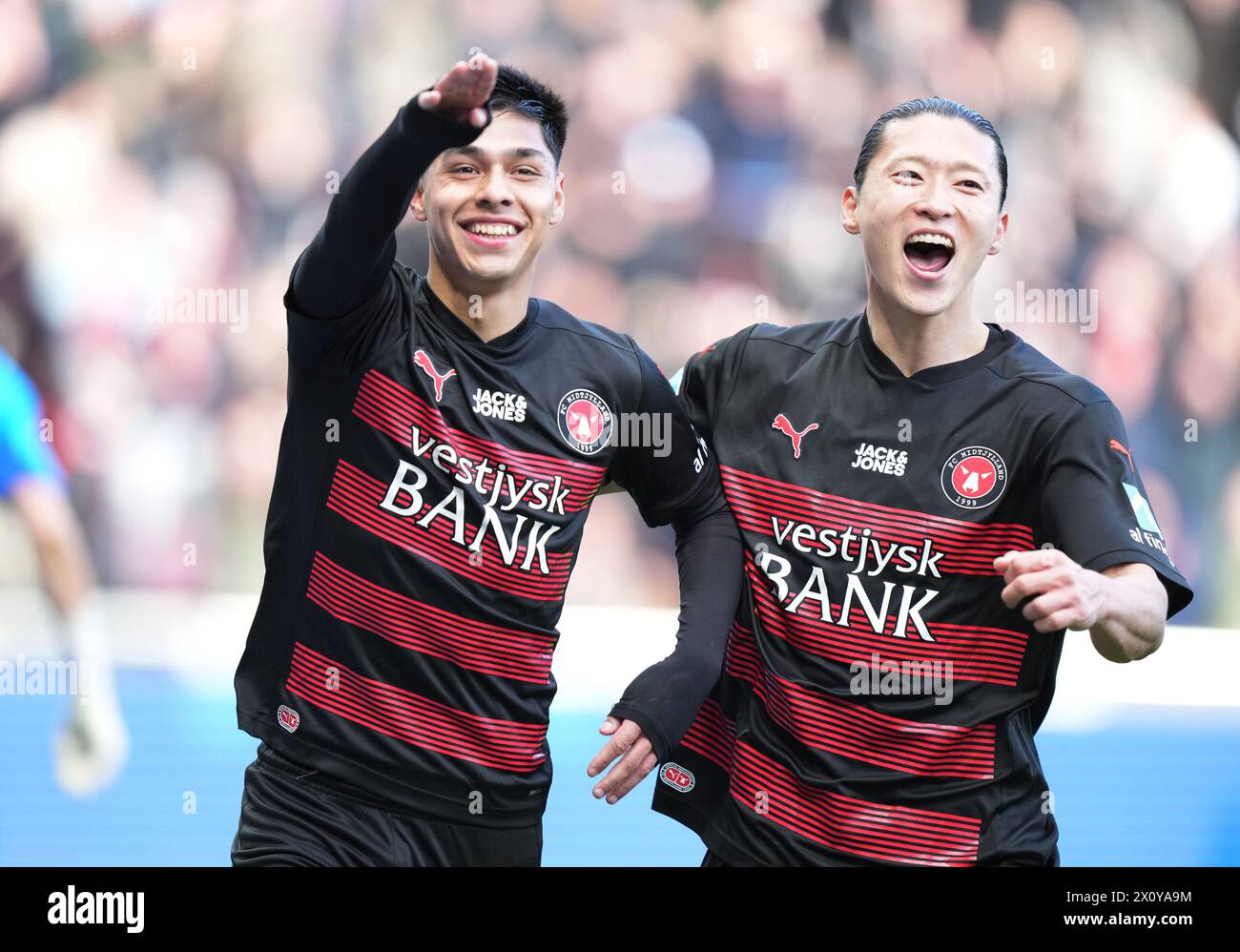 Der FC Midtjylland Dario Esteban Osorio erzielte im Superliga-Spiel ...