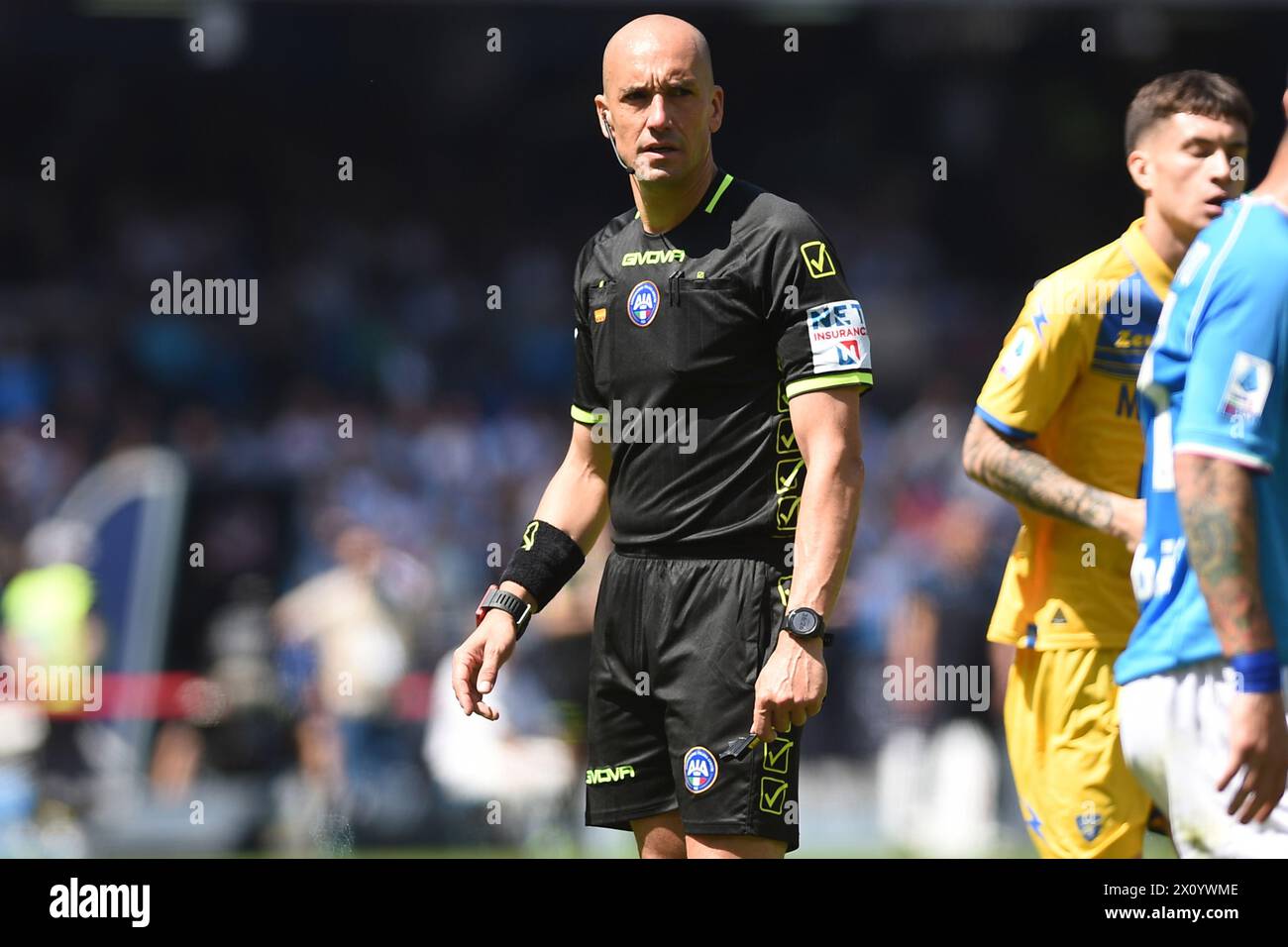 Neapel, Italien. April 2024. Schiedsrichter Michael Fabbri beim Spiel ...