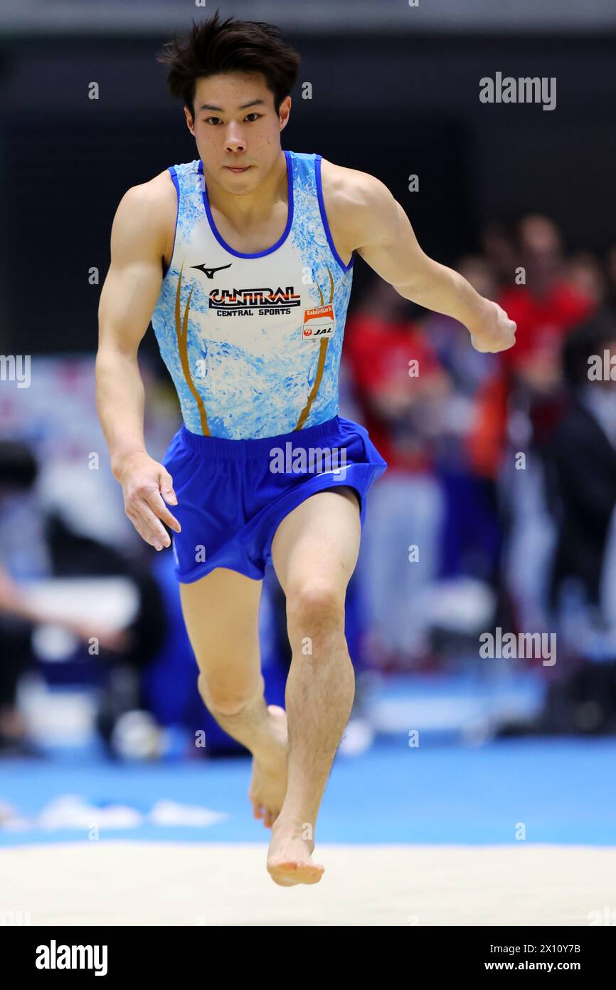 Takasaki Arena, Gunma, Japan. April 2024. Ryosuke Doi, 12. APRIL 2024 - Kunstturnen : die 78 ...