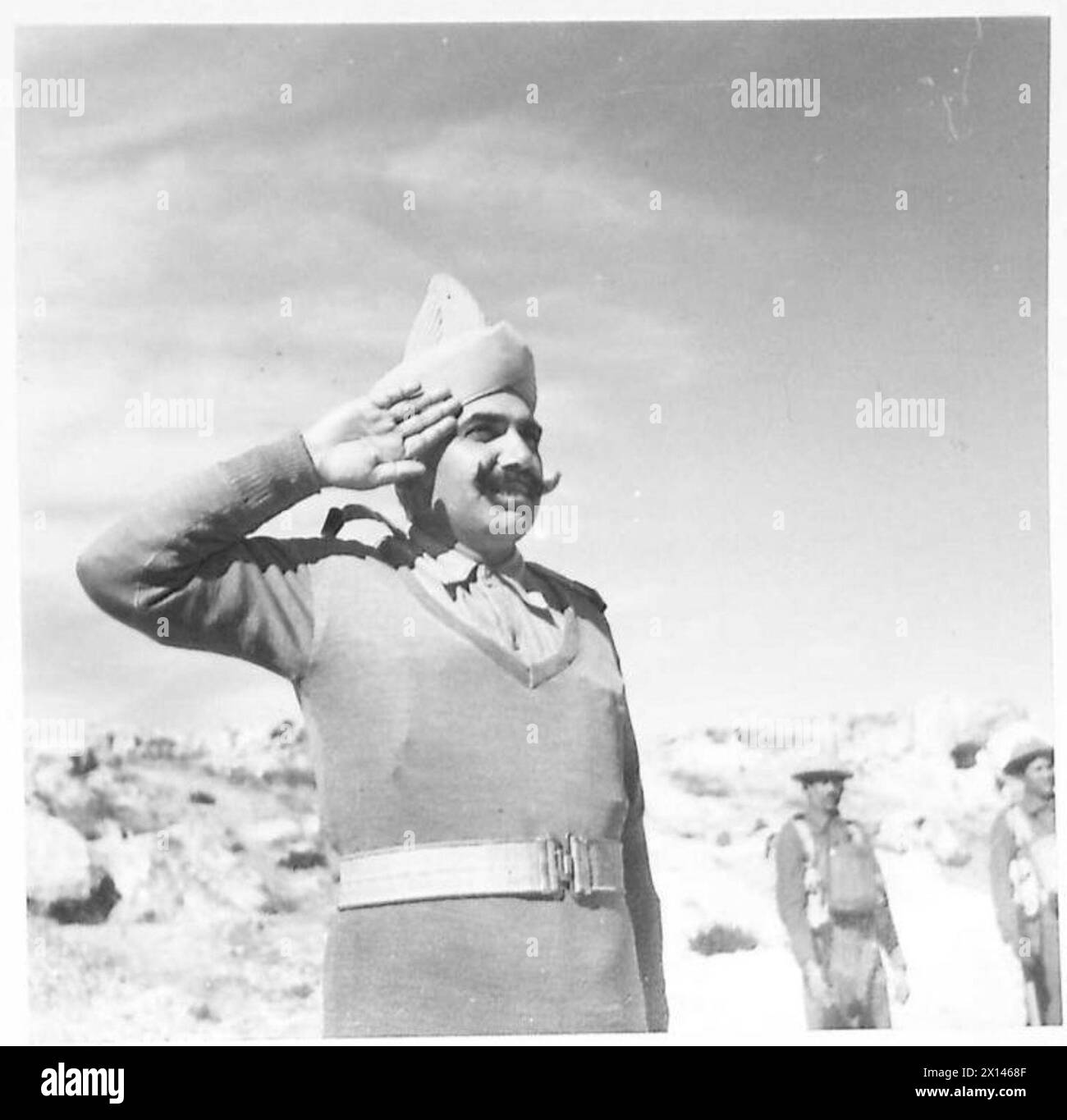 BILDER Eines RAJPUT-REGIMENTS - das Regimental Subedar Major, dem der O ...