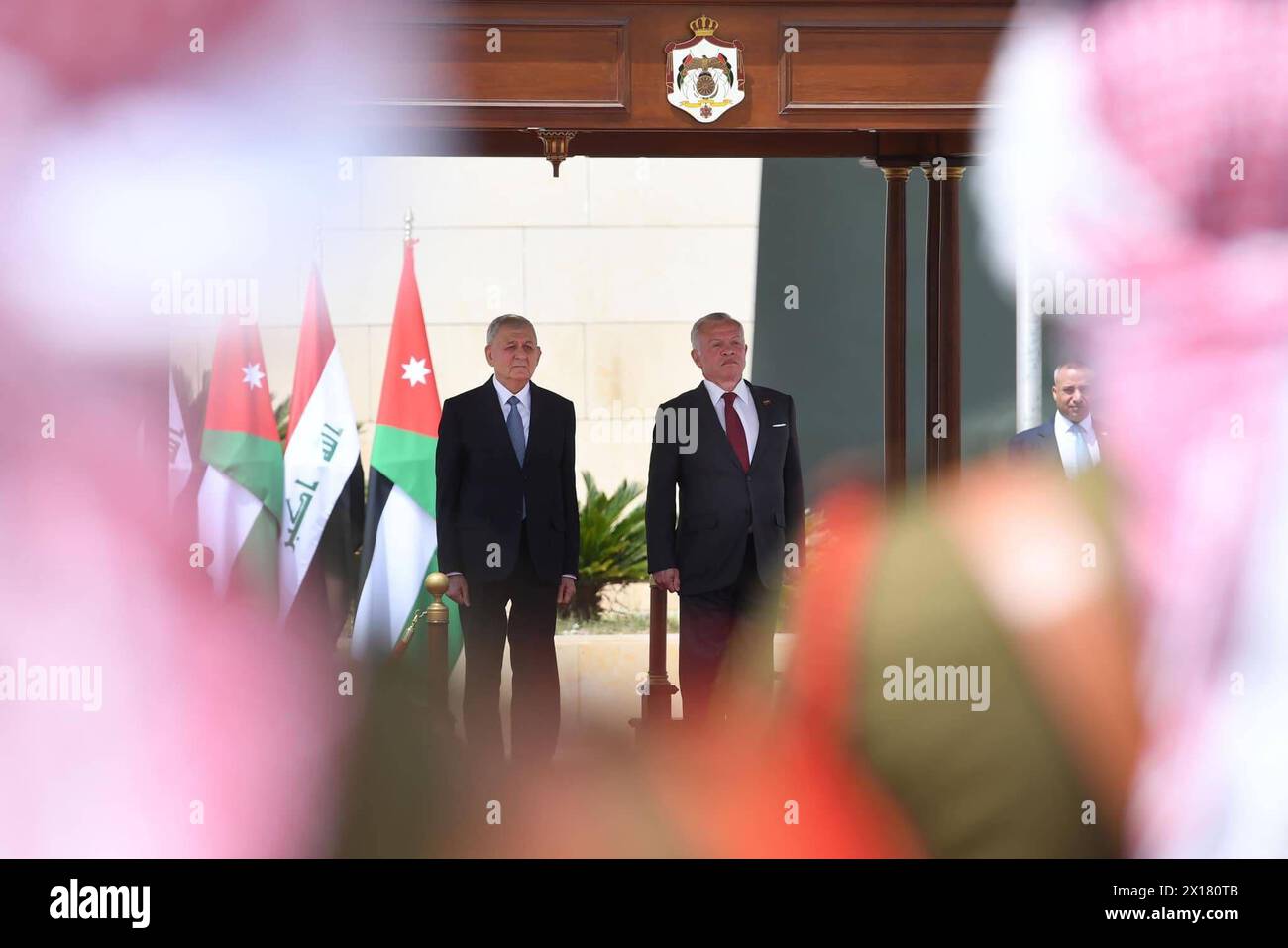 Der jordanische König Abdullah II. Empfängt den irakischen Präsidenten ...