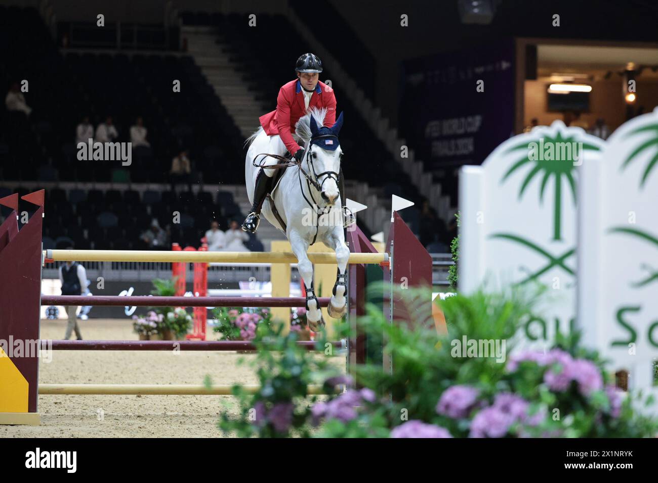 Devin Ryan aus den Vereinigten Staaten mit Eddie Blue während des ...