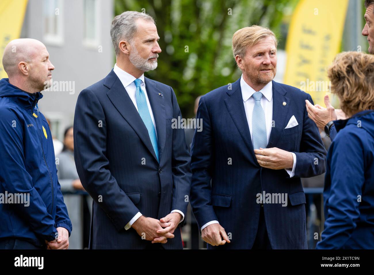 Amsterdam, Niederlande, 17-04-2024, König Willem-Alexander und Königin ... Amsterdam, Niederlande, 17-04-2024, König Willem-Alexander und Königin ...