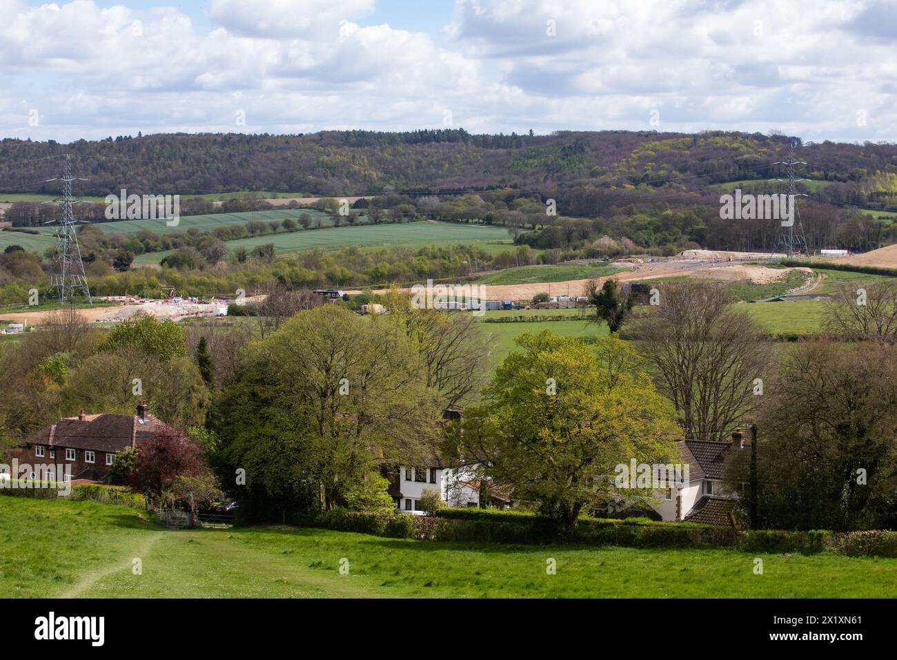 Wendover, Großbritannien. April 2024. Die vorbereitenden Arbeiten für ...