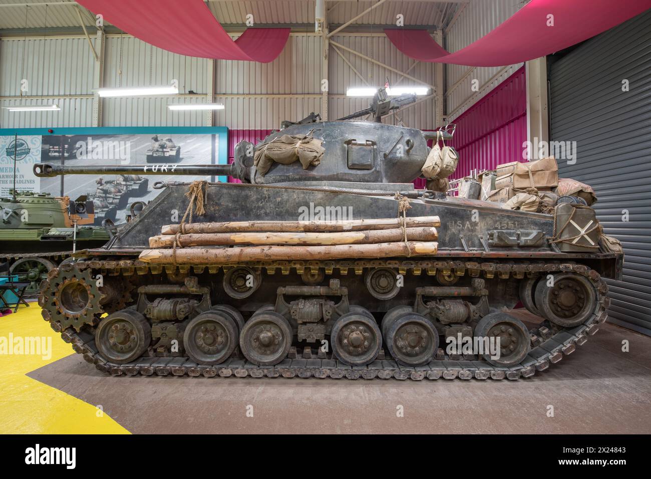 Bovington.Dorset.Vereinigtes Königreich.25. Februar 2024.der Sherman ...
