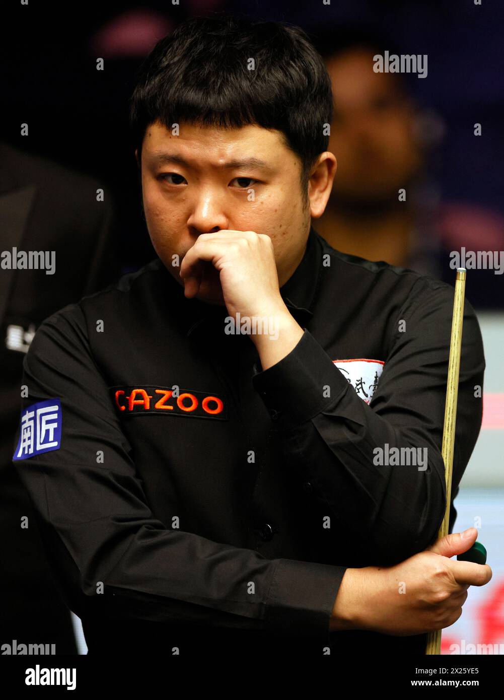 Zhang Anda während seines Spiels gegen Jak Jones (nicht abgebildet) am ...