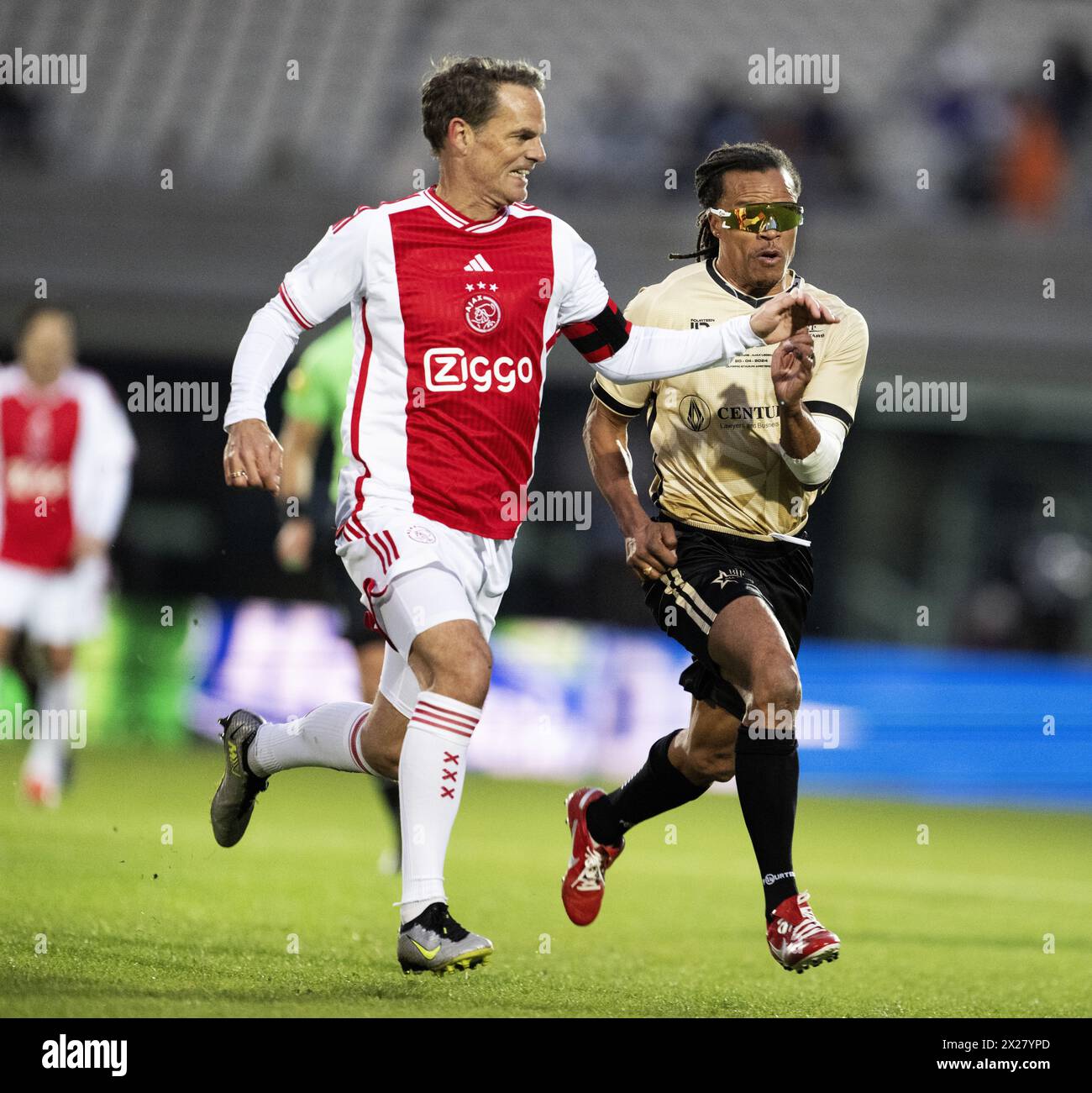 AMSTERDAM - Frank de Boer, Edgar Davids während des Freundschaftsspiels zwischen BIF ALL STARS ...