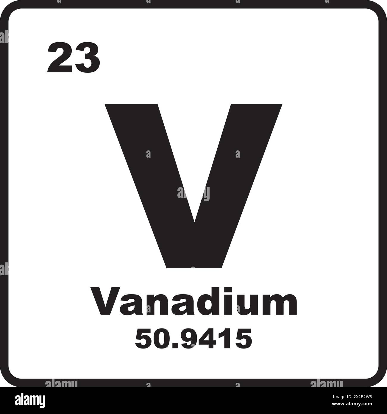 Symbol chemical element vanadium -Fotos und -Bildmaterial in hoher ...