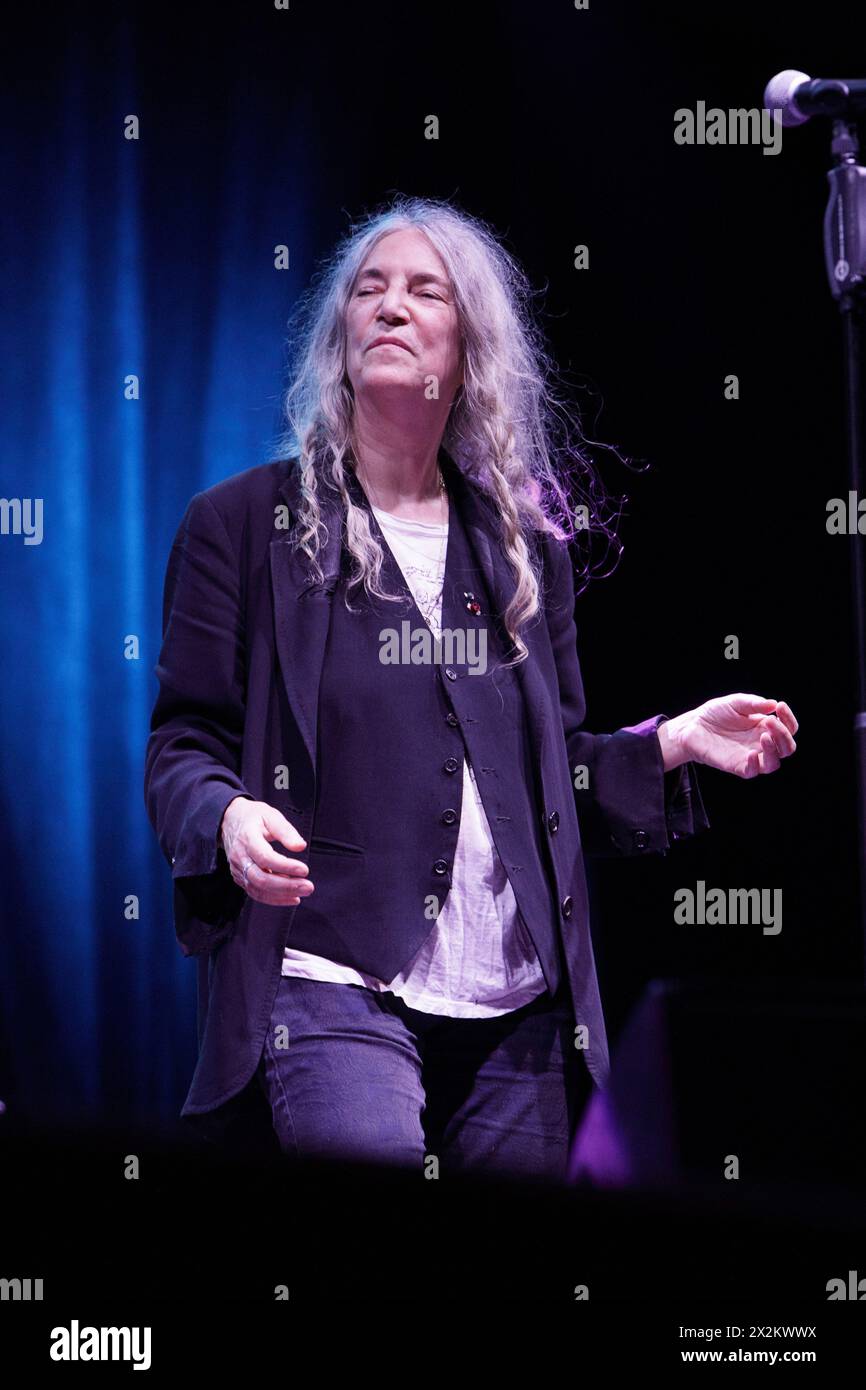 Porträt von Patti Smith (Patricia Lee Smith) (Singer-Songwriterin ...