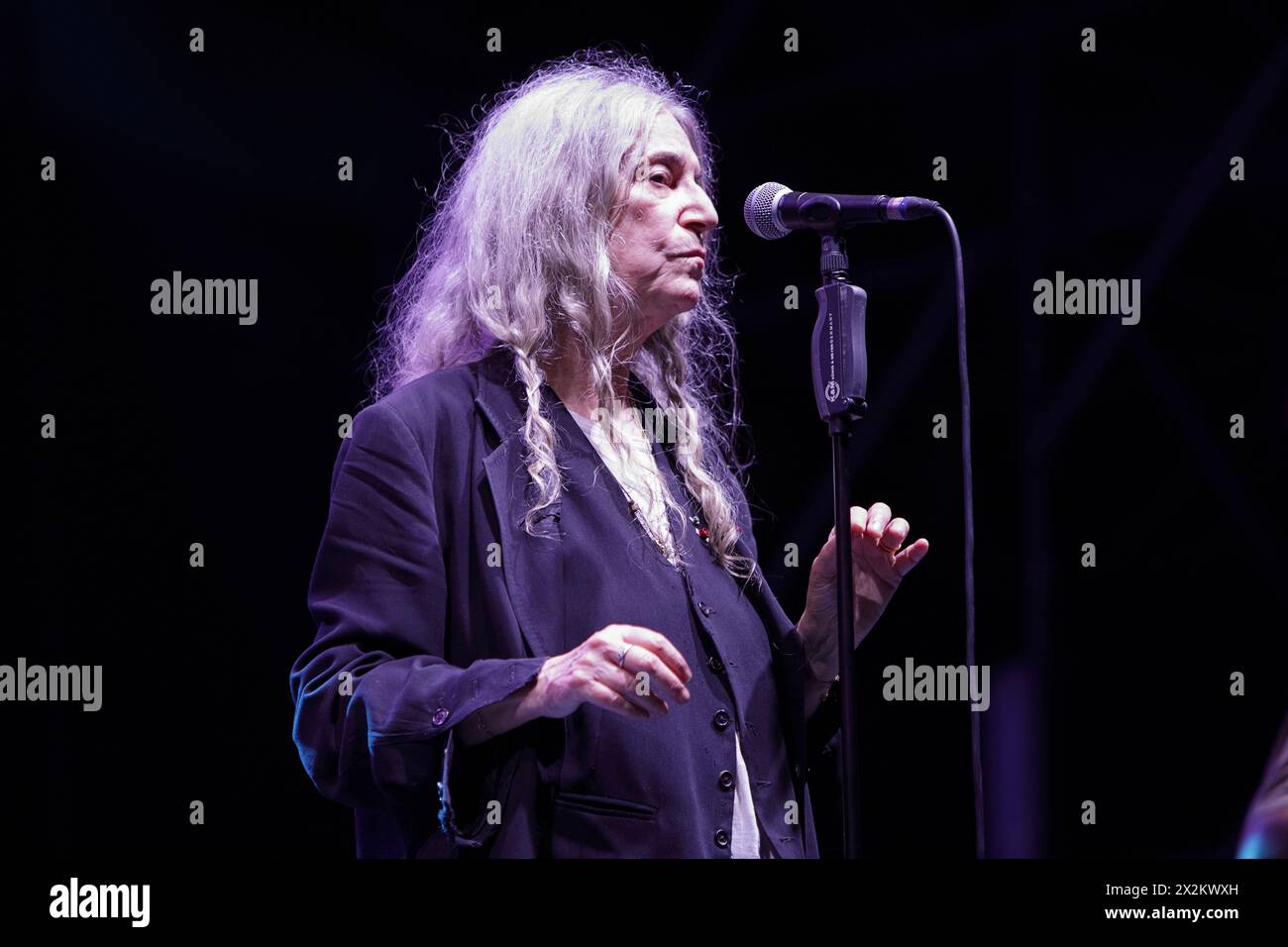 Porträt von Patti Smith (Patricia Lee Smith) (Singer-Songwriterin ...