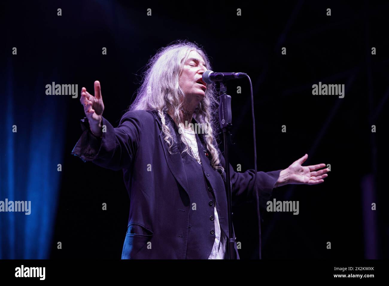 Porträt von Patti Smith (Patricia Lee Smith) (Singer-Songwriterin ...