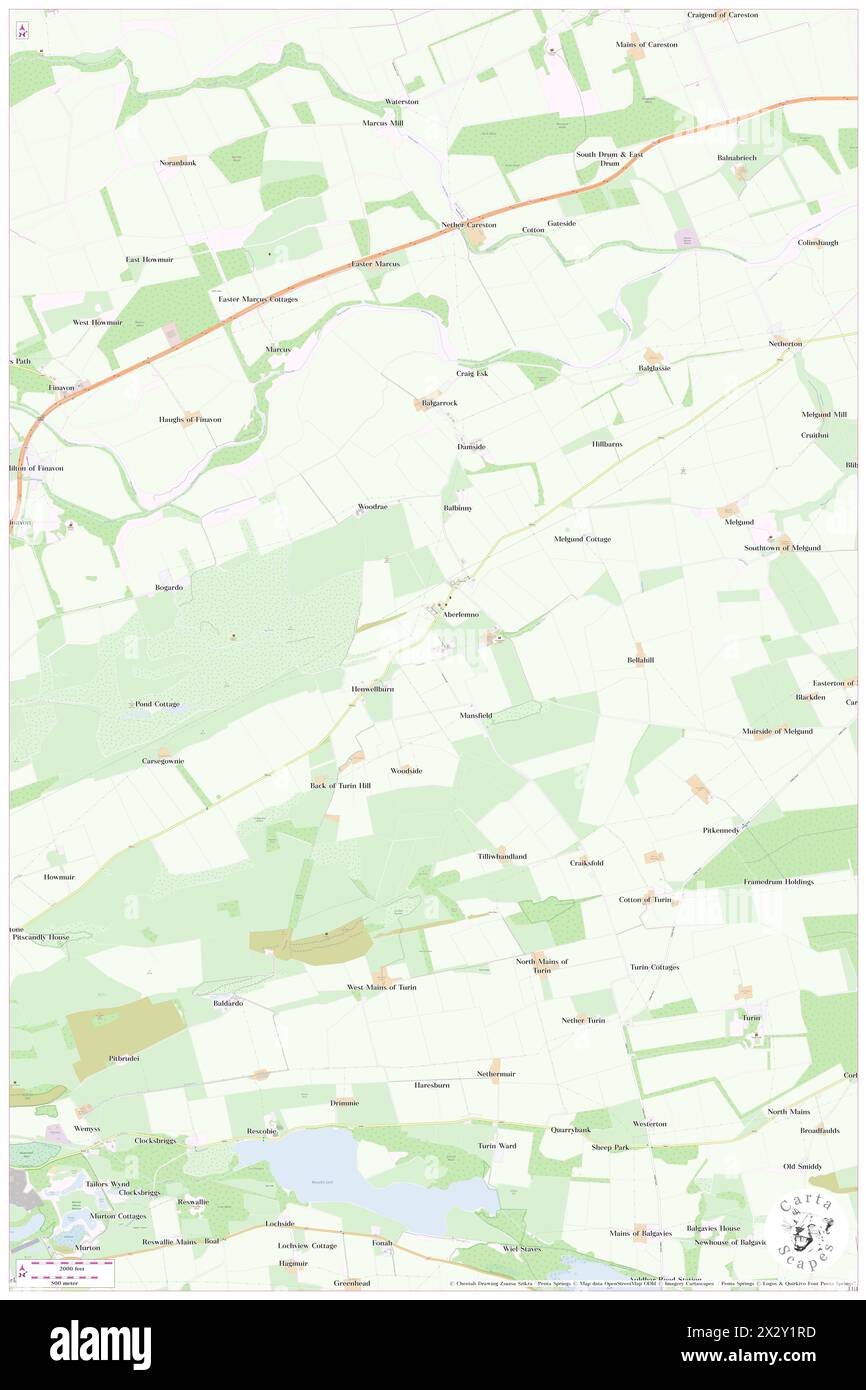 Scotland road map Ausgeschnittene Stockfotos und -bilder - Alamy