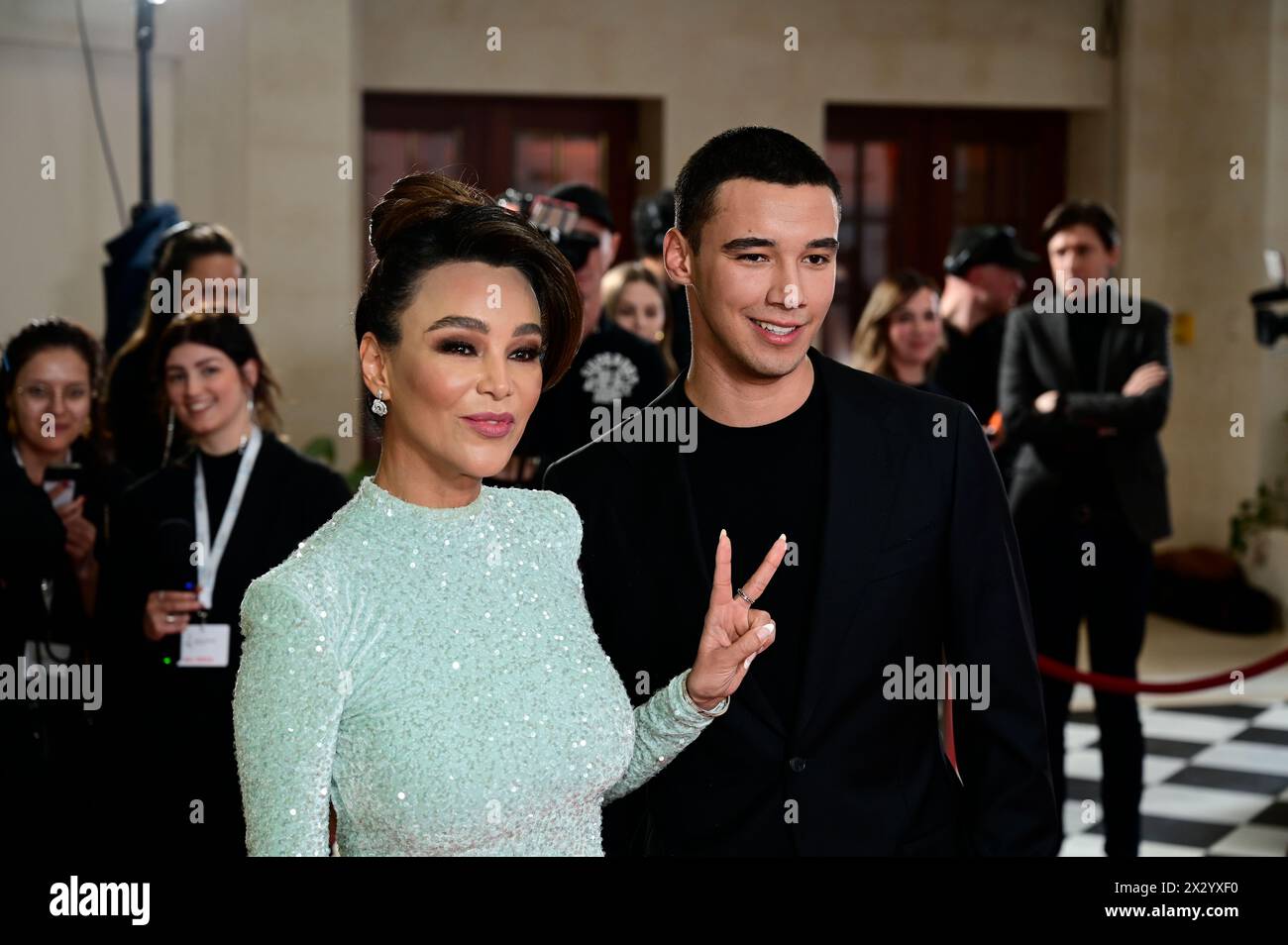 Verona Pooth und Sohn San Diego Pooth bei der Verleihung des Felix ...