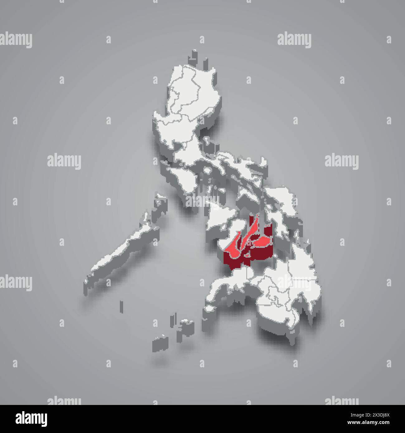 Visayas map Stock-Vektorgrafiken kaufen - Alamy