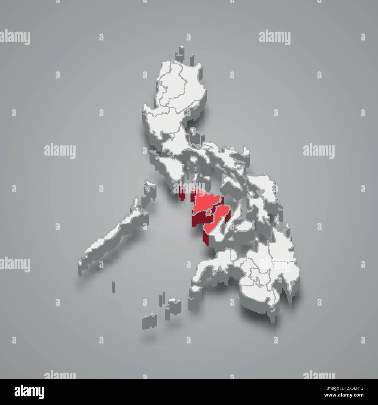 Visayas map Stock-Vektorgrafiken kaufen - Alamy