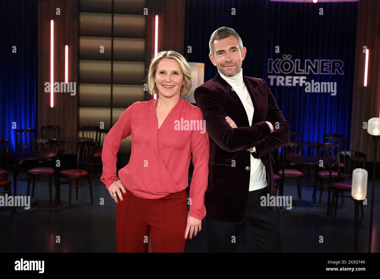 Moderatoren Susan Link und Micky Beisenherz in ihrer WDR Talkshow ...