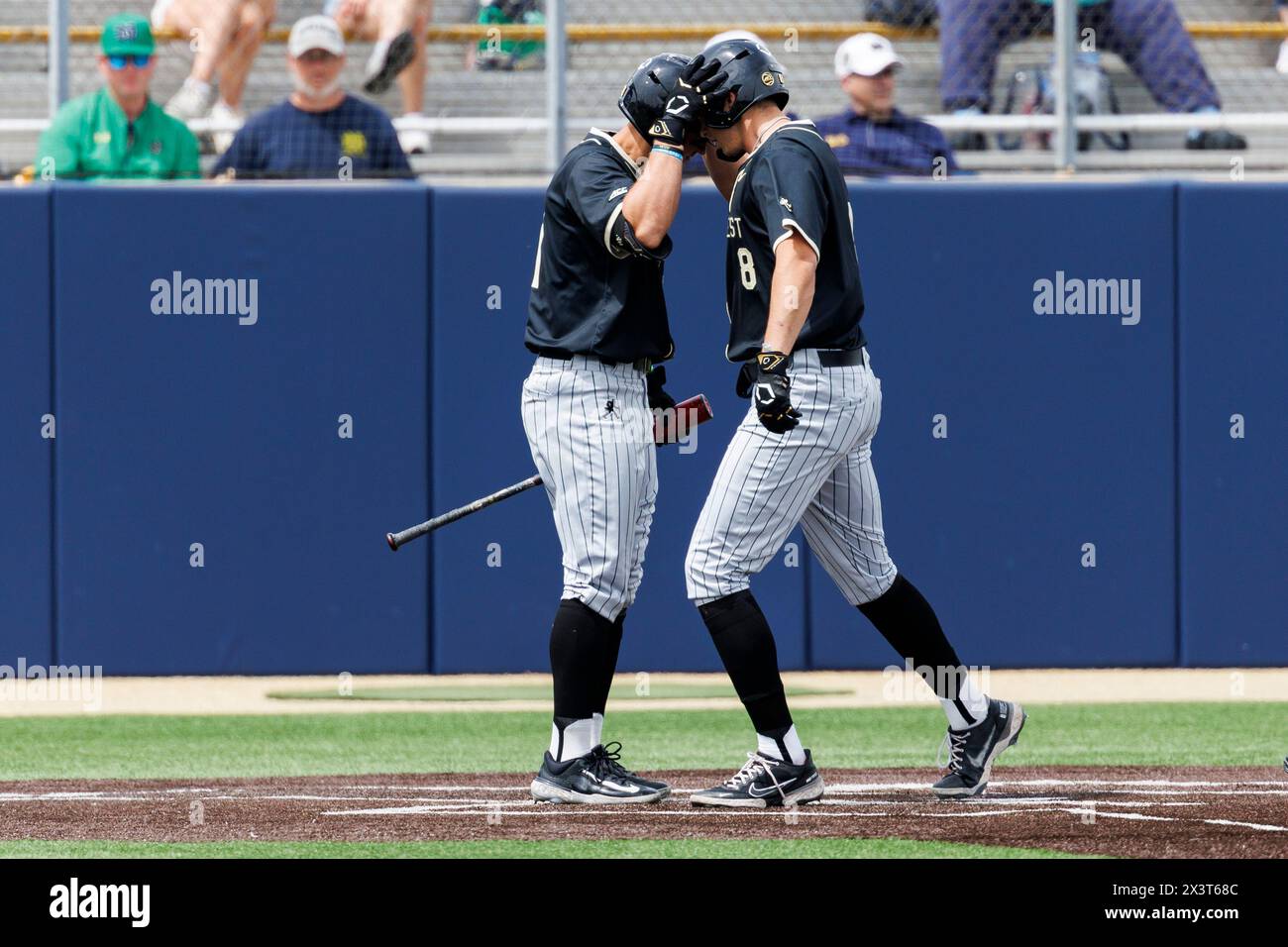South Bend, Indiana, USA. April 2024. Wake Forest Infield Nick Kurtz (8 ...