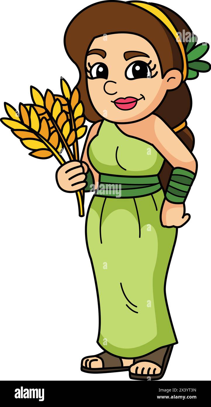 Griechische göttin demeter Stock-Vektorgrafiken kaufen - Alamy