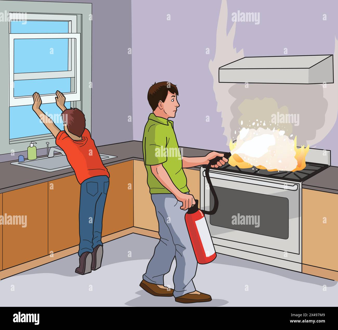 Feuerwehrhaus interieur Stock-Vektorgrafiken kaufen - Alamy