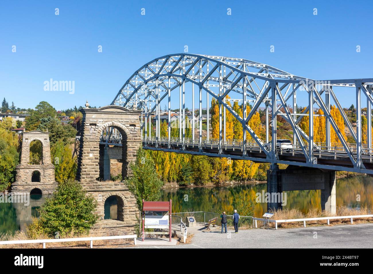 Truss Arch Bridge und Alexandra Bridge Towers im Herbst, Alexandra ...