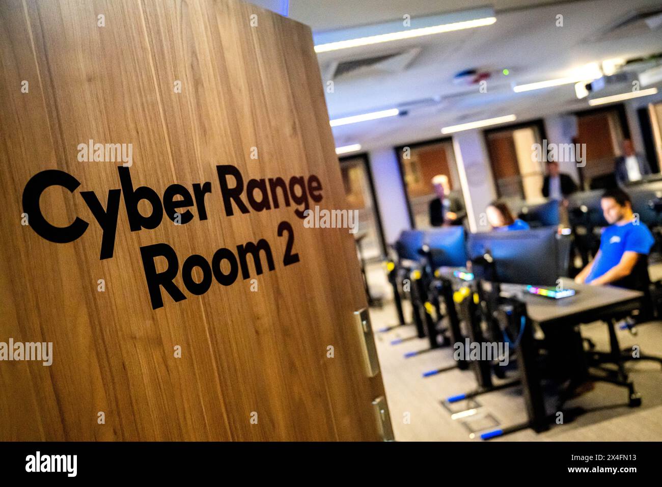 Adelaide, Australien. Mai 2024. Cyber Range Room 2 im Australian Center for Cyber Cooperation ...