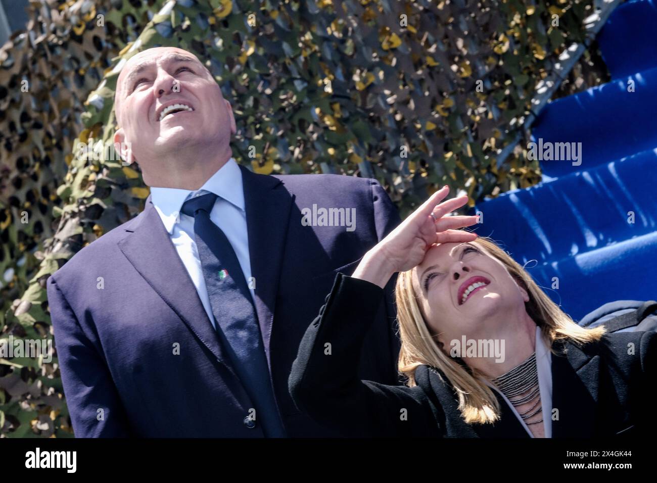 Roma, Italien. Mai 2024. IL Ministro della Difesa Guido Crosetto, il Presidente del Consiglio ...