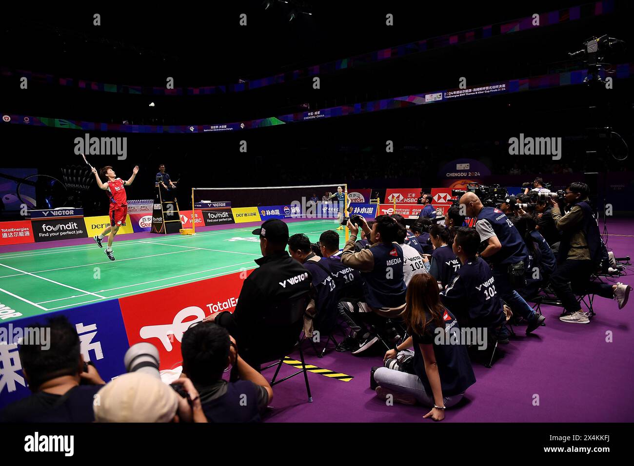 Chengdu, Chinas Provinz Sichuan. Mai 2024. Chen Yufei (L) aus China trifft im Einzelspiel gegen ...